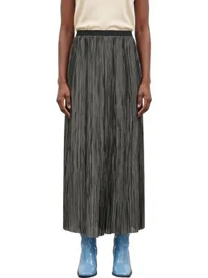 ROBERTO COLLINA High-waisted Pleated Crêpe Midi Skirt Green