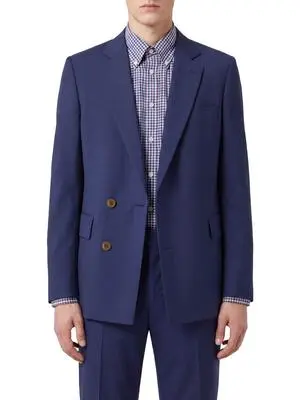 VIVIENNE WESTWOOD Double-breasted Wool Blazer With Classic Lapels - Navy