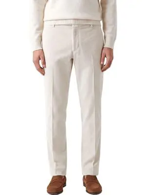 LARDINI Slim Fit Corduroy Chino Trousers - Beige
