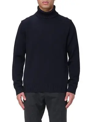 SLOWEAR Pure Virgin Wool Turtleneck Jumper With Long Sleeves - Blue