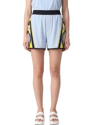 La DoubleJ Ethnic Print Cotton Shorts With Elasticated Waist - Blue