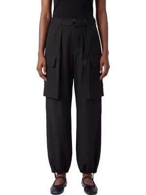 SACAI X CARHARTT WIP Wide Leg Cotton Cargo Trousers With Elasticated Waist