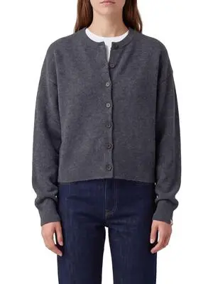 EXTREME CASHMERE Crewneck Cashmere-blend Cardigan With Buttons