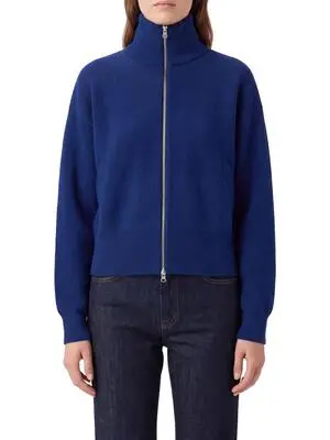 EXTREME CASHMERE Turtleneck Cardigan In Pure Cashmere With Zip Closure