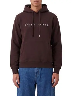 DAILY PAPER Relaxed Fit Cotton Hoodie With Embroidered Logo - Brown