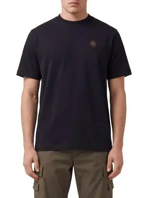 Burberry Crewneck Cotton T-shirt With Equestrian Knight Logo - Black