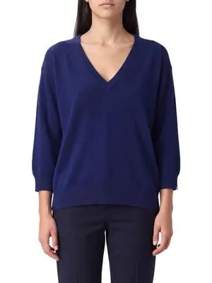 Extreme Cashmere V-neck Jumper In Pure Cashmere With Dropped Shoulders - Blue