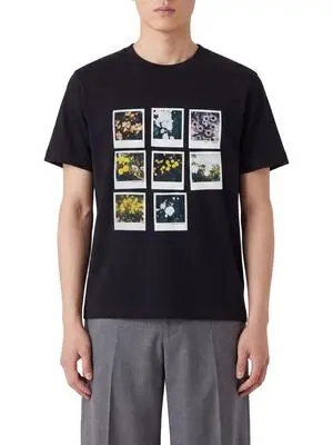 Dries Van Noten Graphic Print Cotton Crew-neck T-shirt - Black