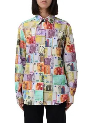 Moschino Relaxed-fit Cotton Shirt With All-over Graphic Print - Multicolor