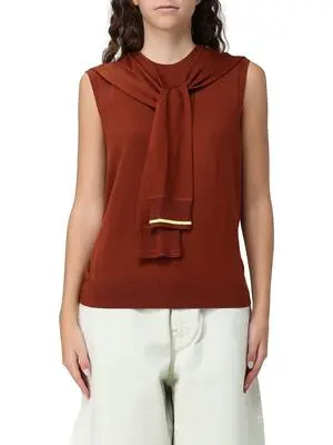 Paul Smith Merino Wool Knitted Gilet With Crew Neck - Brown