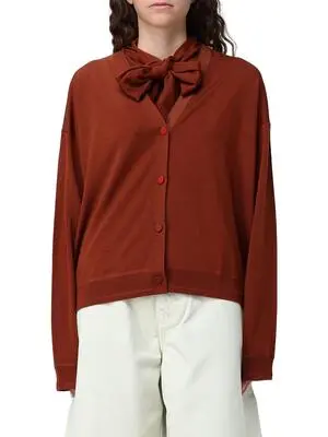 Paul Smith Merino Wool V-neck Cardigan With Dropped Shoulders - Brown