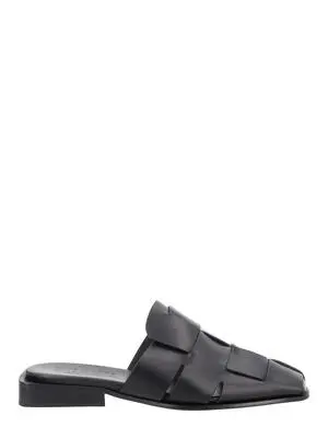 Hereu Mule "coraia" Con Dettaglio Intrecciato - Black