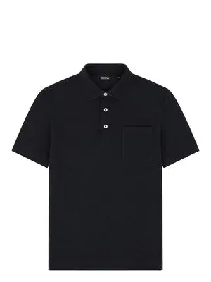Zegna Polo In Cotone - Black