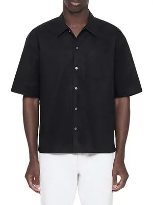 ALLSAINTS Maddox Cotton Pocket Shirt - Black