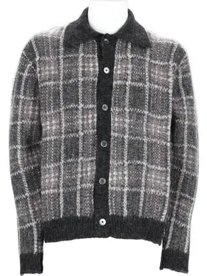 Our Legacy Alpaca Fuzzy Grand Check Sweater For - Brown
