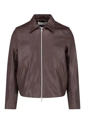 Our Legacy Waxed Bovine Leather Jacket - Brown