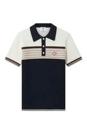 Casablanca Cafe Stripe Polo Shirt - Multi