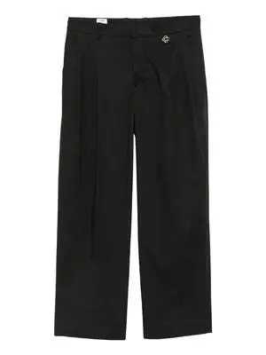 Casablanca Pleated Straight Leg Trouser - Black
