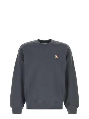 Maison Kitsuné Organic Cotton Logo Sweatshirt - Grey