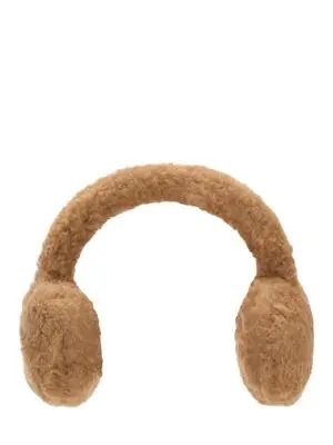 Max Mara Mini Earplugs With Hair-inspired Texture - Camel