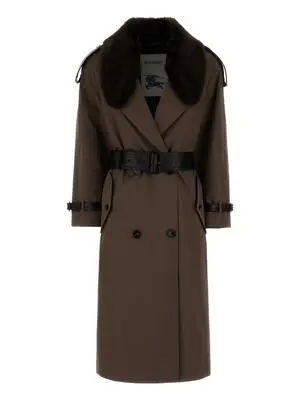 Burberry Roseville Gabardine Trench Jacket - Brown