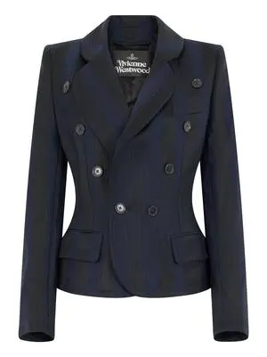VIVIENNE WESTWOOD Vivienne Westwood Striped Double-Breasted Tailored Jacket Blue