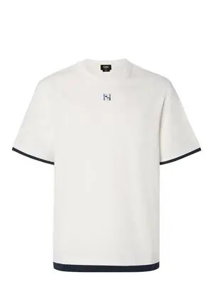 Fendi S Fitted T-shirt Over Light Jersey - Cloudblud