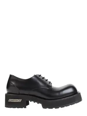 Balenciaga Balenciaga Venom Leather Derby Dress Shoes For Men Black