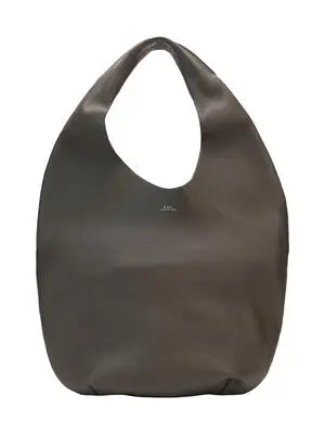 A.p.c. Leather Crescent Hobo Bag, 40 Cm - Brown
