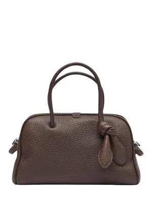 Jacquemus Jacquemus Le Petit Turismo Mini Calf Leather Handbag With Top Handle And Removable Strap Brown