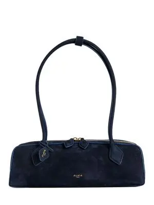 Alaïa Teckel Mini Nubuck Handbag - Bleunuit