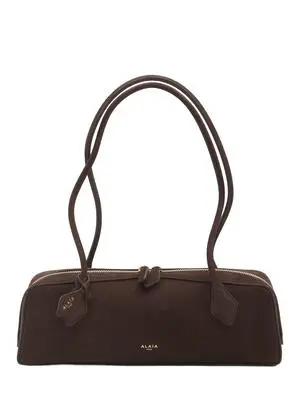 Alaïa Teckel Mini Nubuck Handbag - Brunor