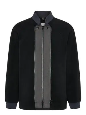MAISON MARGIELA Wool Zip-up Bomber Jacket - Black