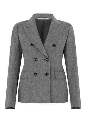 0205 TAGLIATORE Tagliatore Double-breasted Wool Blazer For - Grey