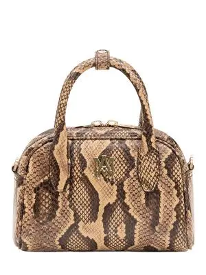 Amiri Python Micro Ma Mini Handbag - Brown