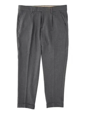 PAOLO PECORA MILANO Wool-blend Trousers With Stretch Waist - Multicolour