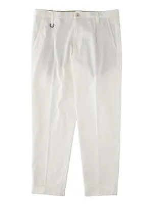 PAOLO PECORA MILANO Stretch Cotton Trousers By - Multicolour