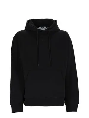 MSGM 100% Cotton Crewneck Sweatshirt - Black
