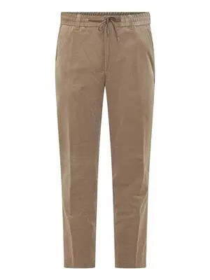 BOSS Tailored Cotton-blend Trousers With Stretch Waist - Open Brown