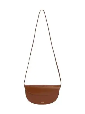 JIL SANDER Curve Mini Leather Shoulder Bag - Tan