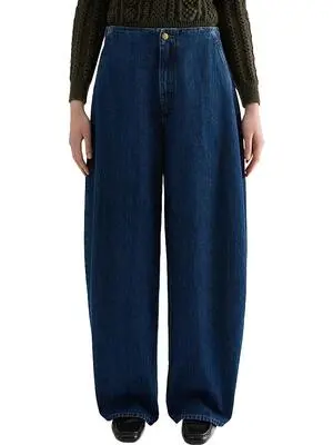 JIL SANDER Low Rise Cotton Denim Trousers - Medium Denim