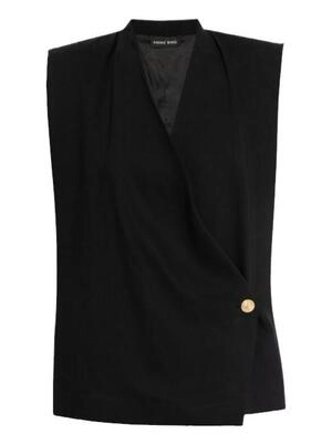 ANINE BING Venice Wrap Vest - Black