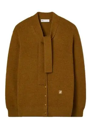 TORY BURCH Front-Tie Wool Cardigan