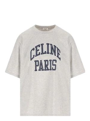 Celine Loose T-shirt In Cotton Jersey - Grey