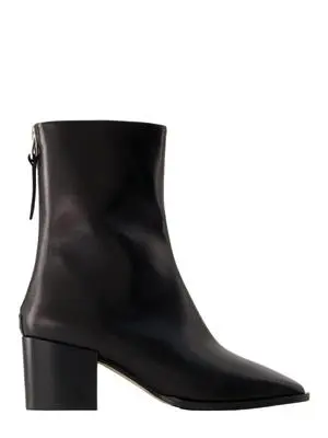 AeydĒ Amina 60mm Leather Boots - Black