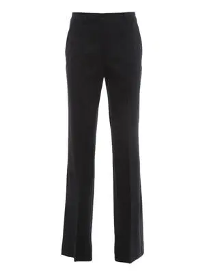 P.a.r.o.s.h Flared High-waisted Trousers - Black