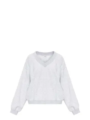 American Vintage Relaxed V-neck Sweatshirt - Grey