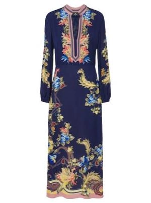 Etro Floral Maxi Dress - Blue