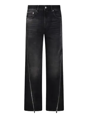 HAIKURE Bonnie Zip Wide-leg Jeans - Black