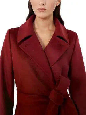 Max Mara Double-breasted Virgin Wool Coat Red